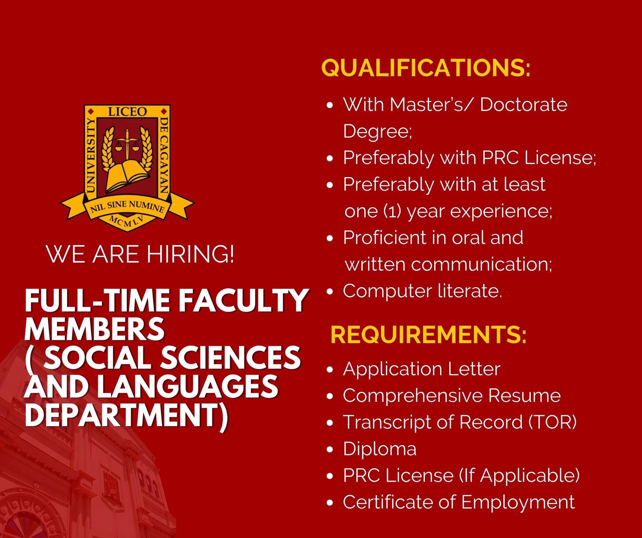 Human Resources Office | LDCU